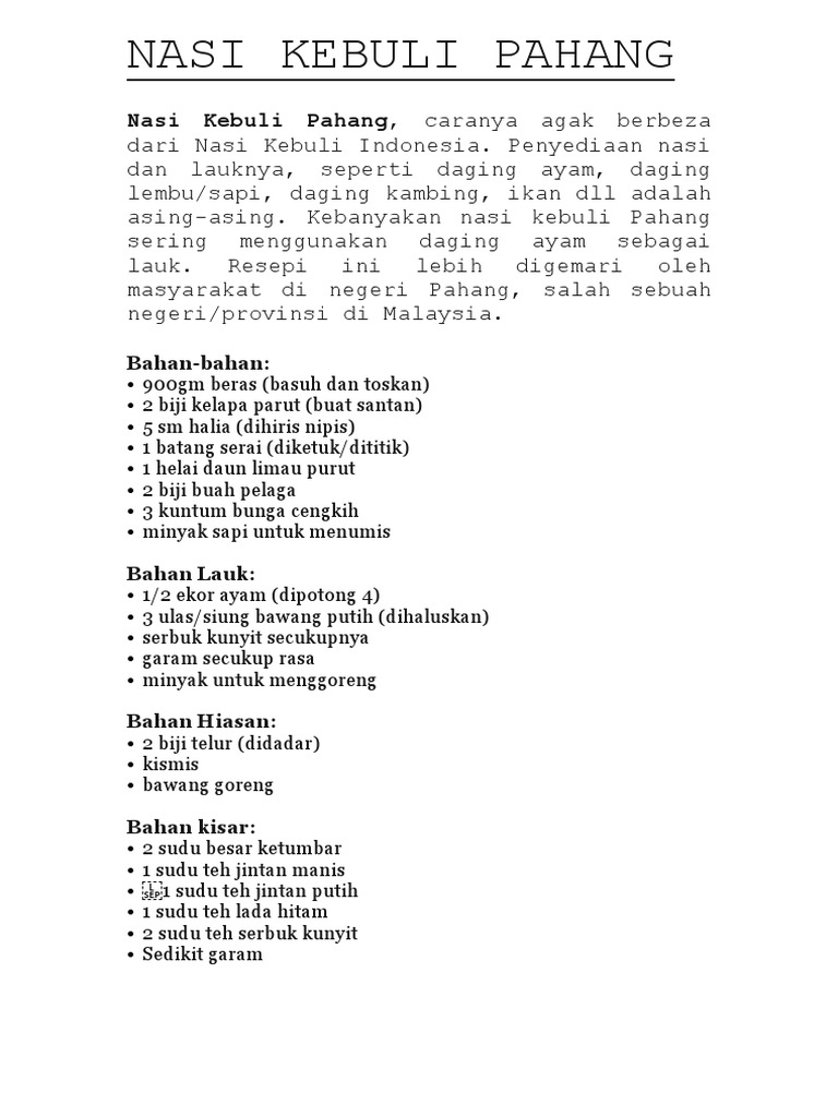 Resepi Mak (3jenis) | PDF