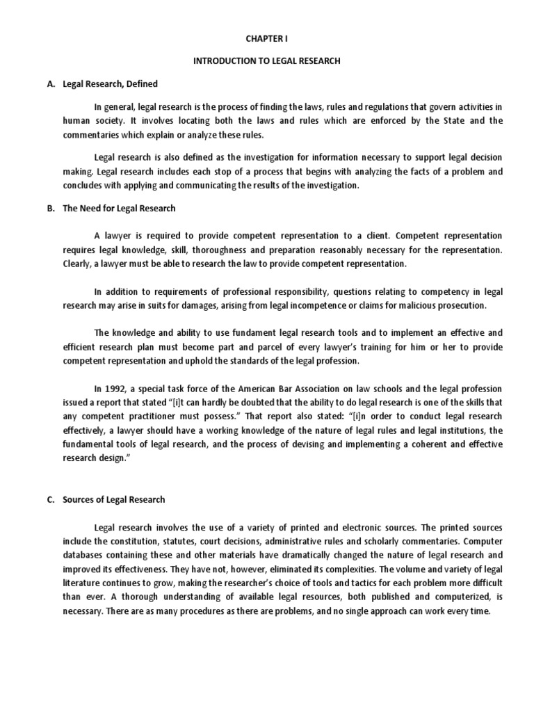 An Introduction to the Legal Research Process: A Systematic Approach ...