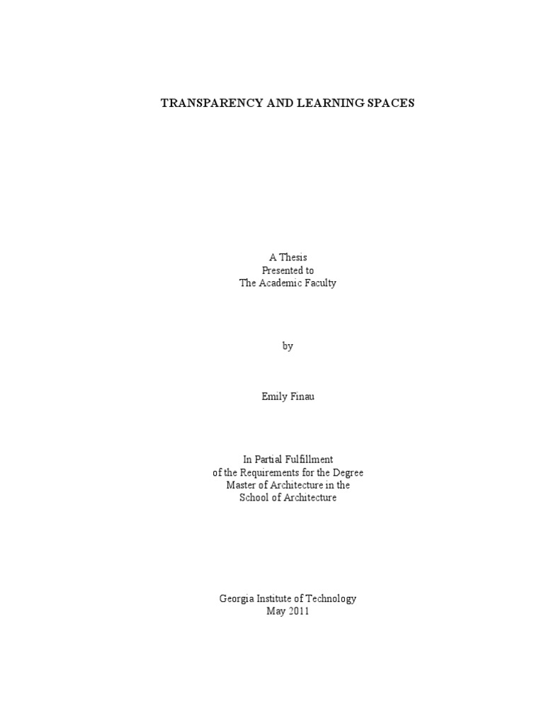 Transparency and Learning Spaces | PDF | Window | Nature