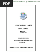 UNILAG JUPEB Practice Questions Answers | PDF