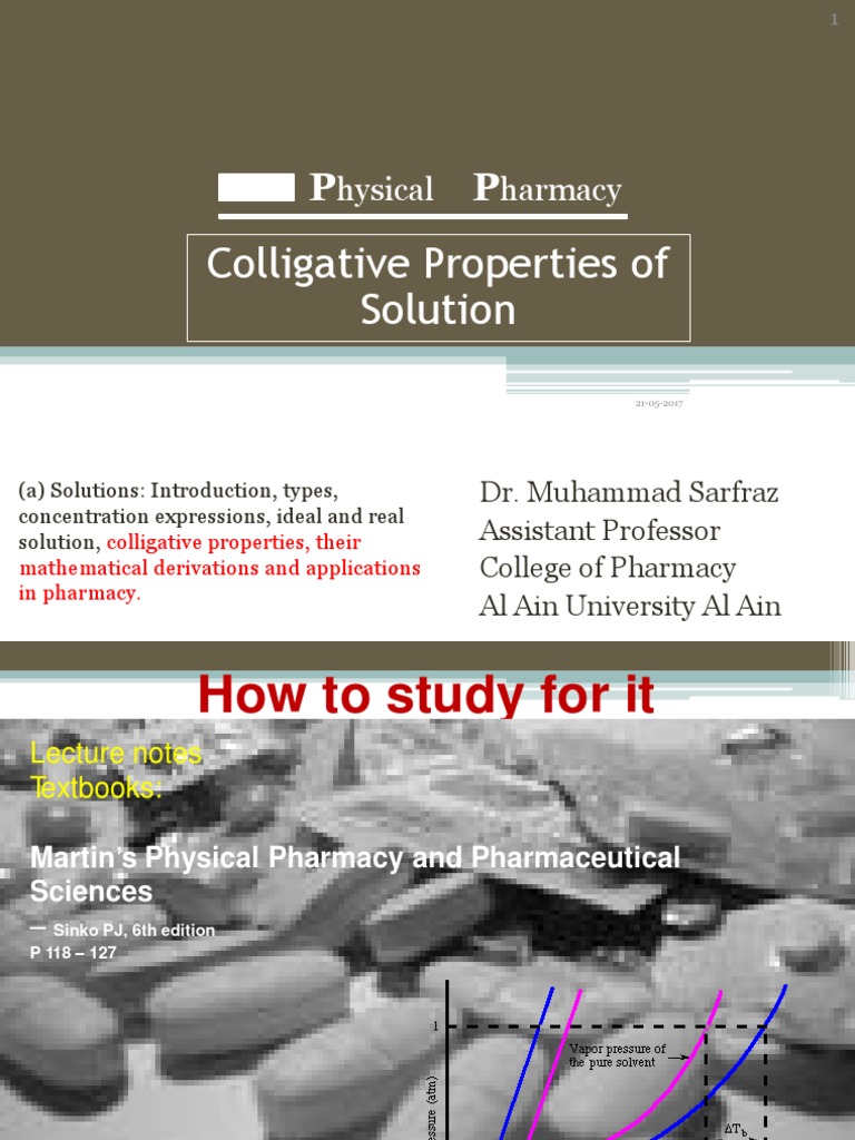 Colligative Properties of Solution (3rd Week) | PDF | Osmosis | Solution