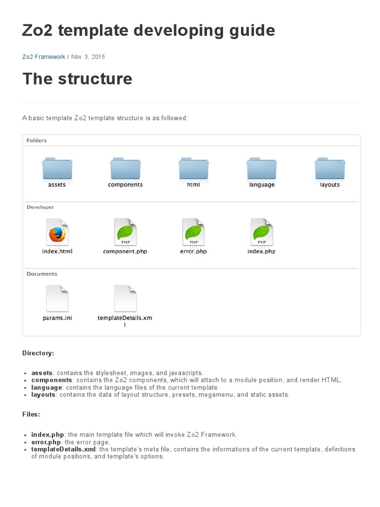 Zo2 Template Developing Guide | PDF | Json | Php