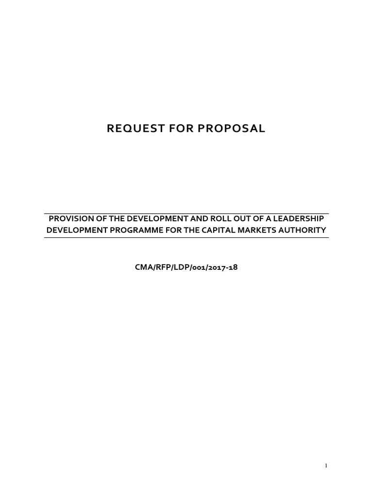 RFP Leadership Development Program | PDF | Request For Proposal ...
