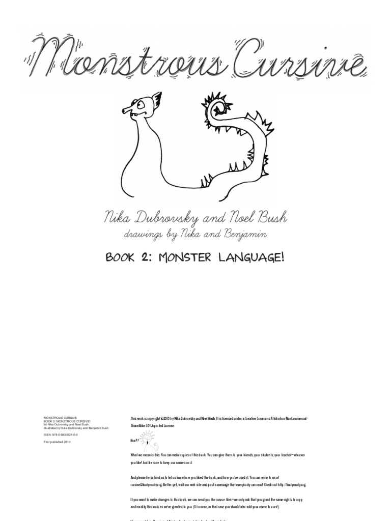 Monstrous Cursive Book 2 | PDF | Nature