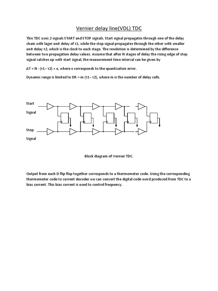 Vernier Delay Line (VDL) TDC | PDF