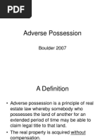 Adverse Possession | PDF | Adverse Possession | Ethical Principles