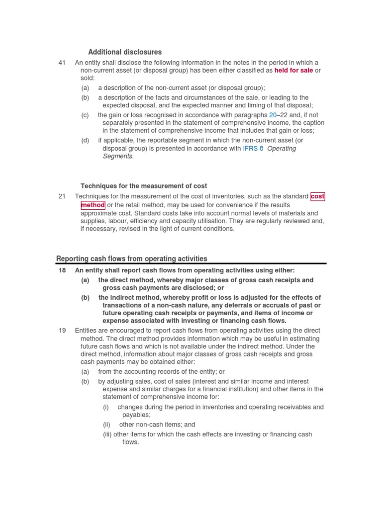 Additional Disclosures: Held For Sale | PDF | Income Statement | Financial Statement
