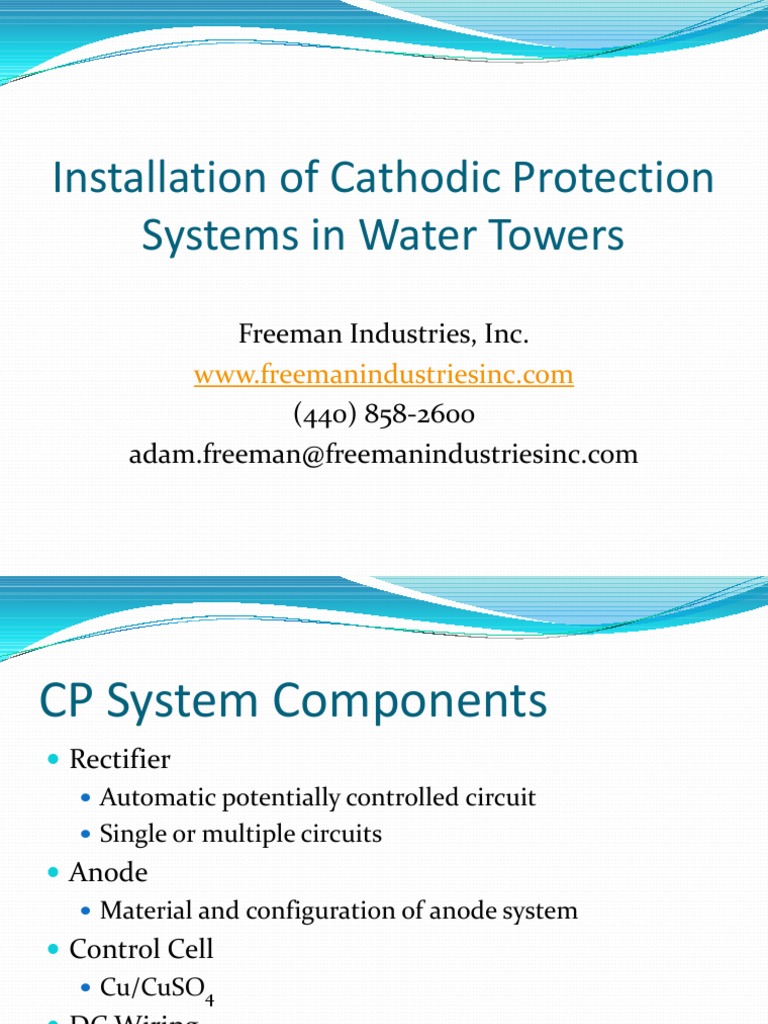 Cathodic Protection for Water Towers | PDF | Rectifier | Electrical Wiring