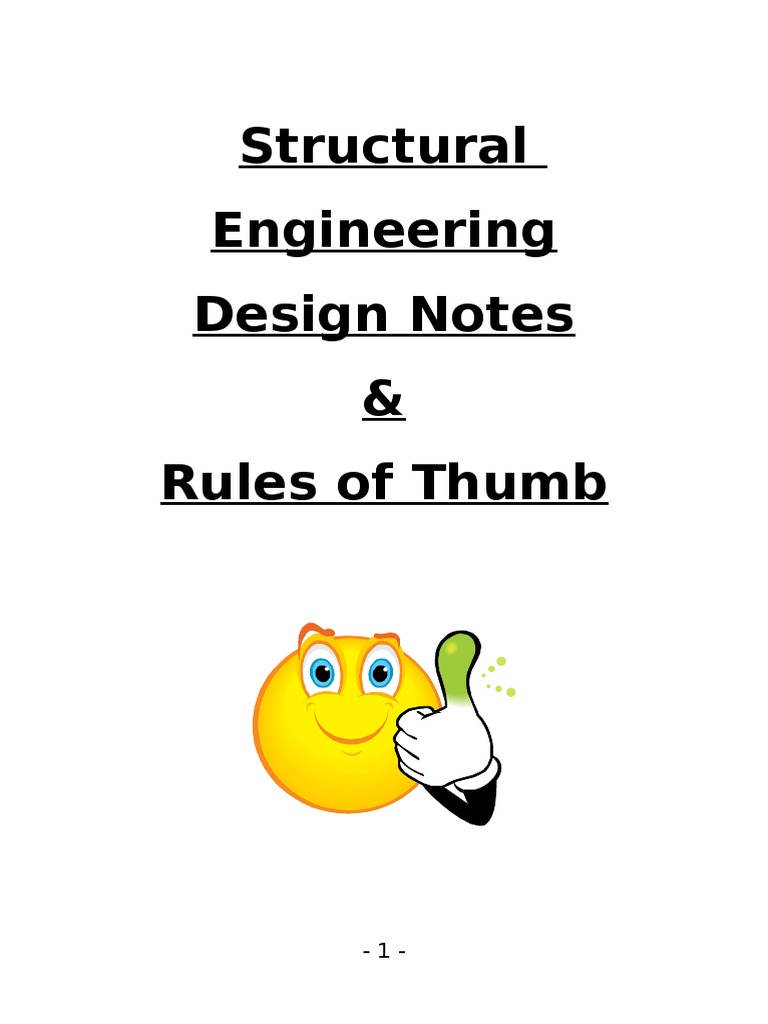 Structural Eng'g Rules-of-Thumb PDF | PDF