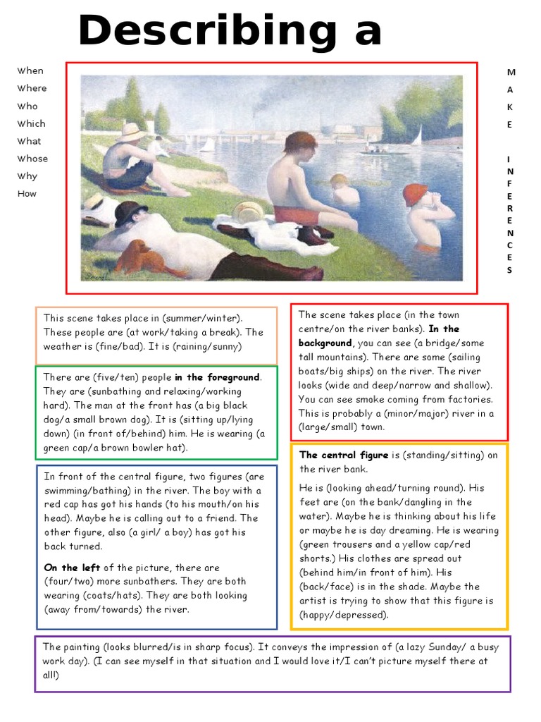 Describing A Picture Picture Description Exercises - 84527 | PDF