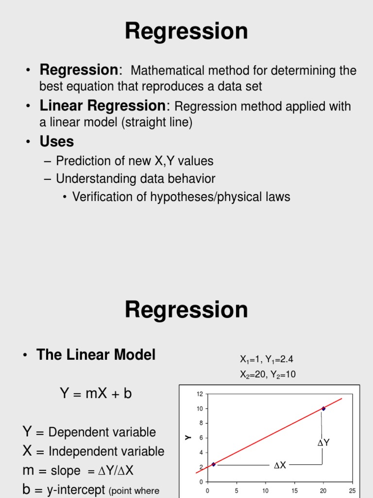Regression: - Regression: - Linear Regression: - Uses | PDF | Regression Analysis | Errors And ...