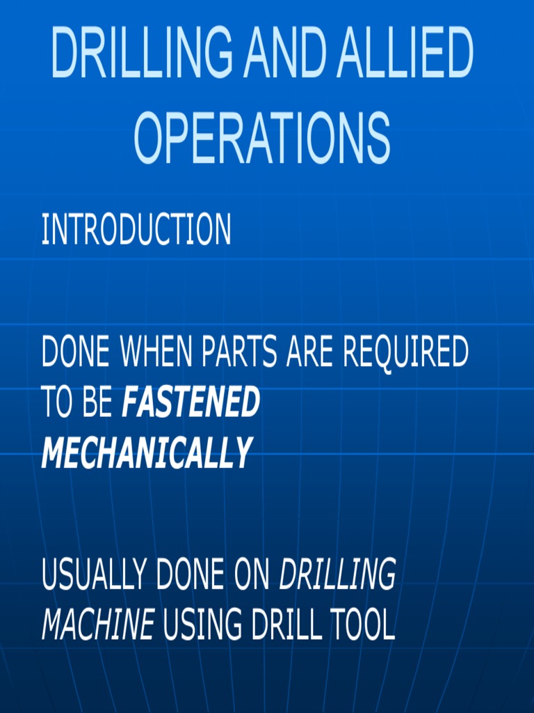 Drilling PDF | Download Free PDF | Drill | Machining