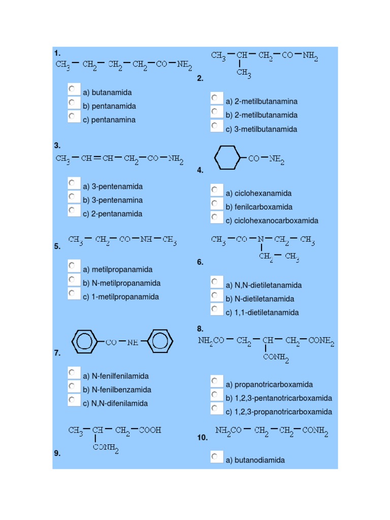 Ejercicios Amidas | PDF