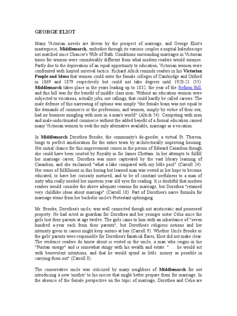 George Eliot | PDF | Middlemarch