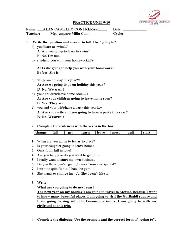 Practica Final de Inglés | PDF | Syntax