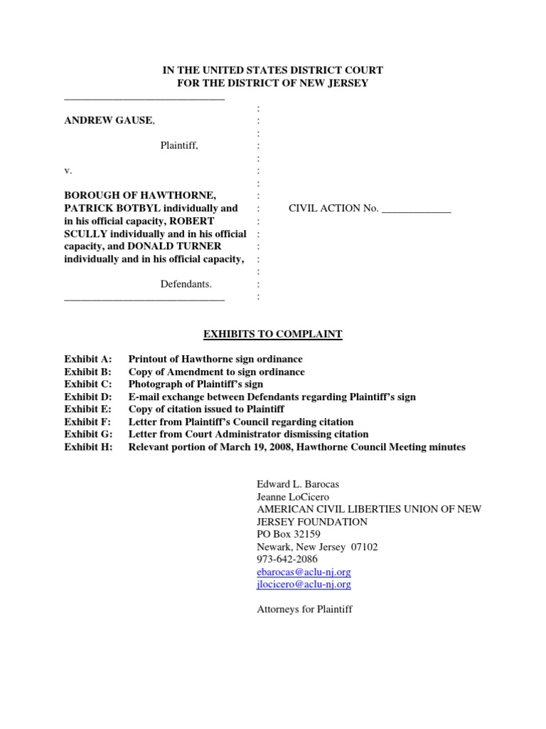 Exhibits To Complaint | PDF | Zoning | First Amendment To The United ...