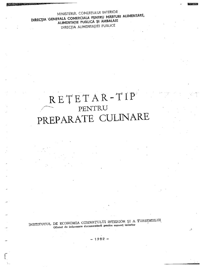 Retetar Tip PT Preparate Culinarepdf | PDF