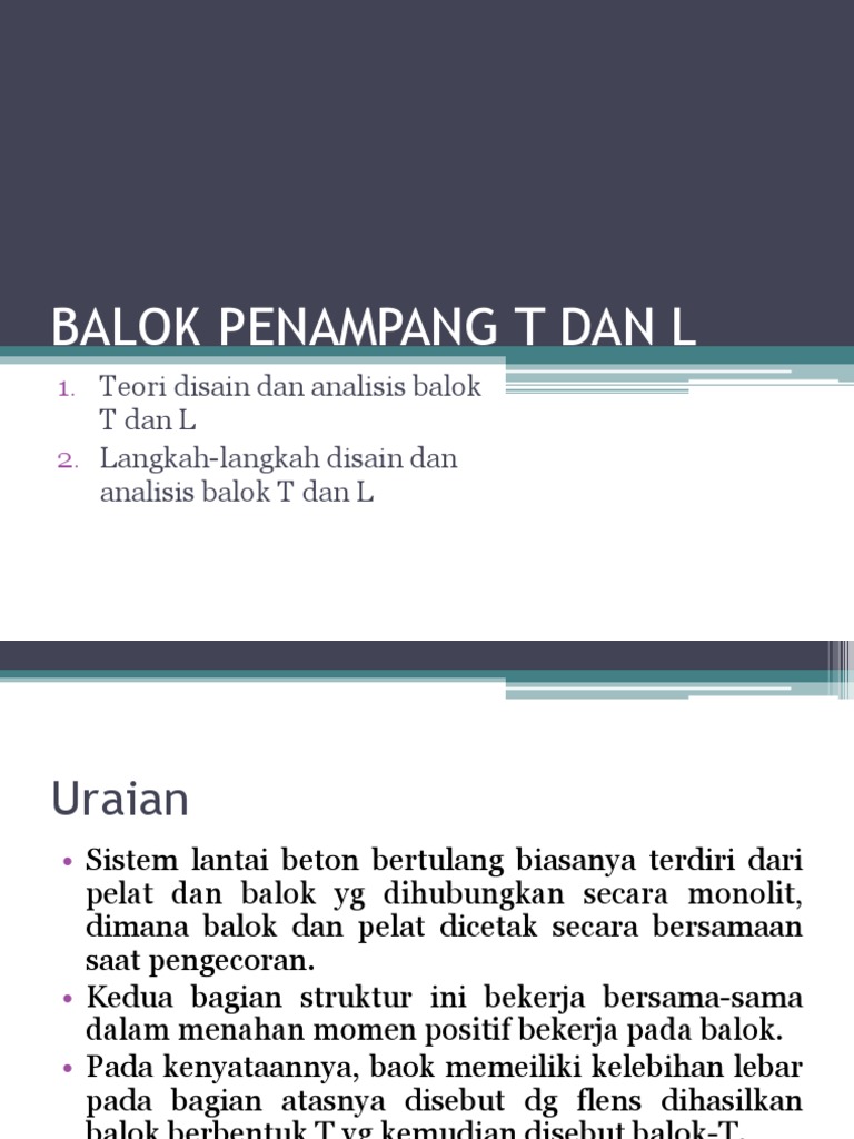 Desain dan Analisis Balok T dan L | PDF | Teknologi & Rekayasa