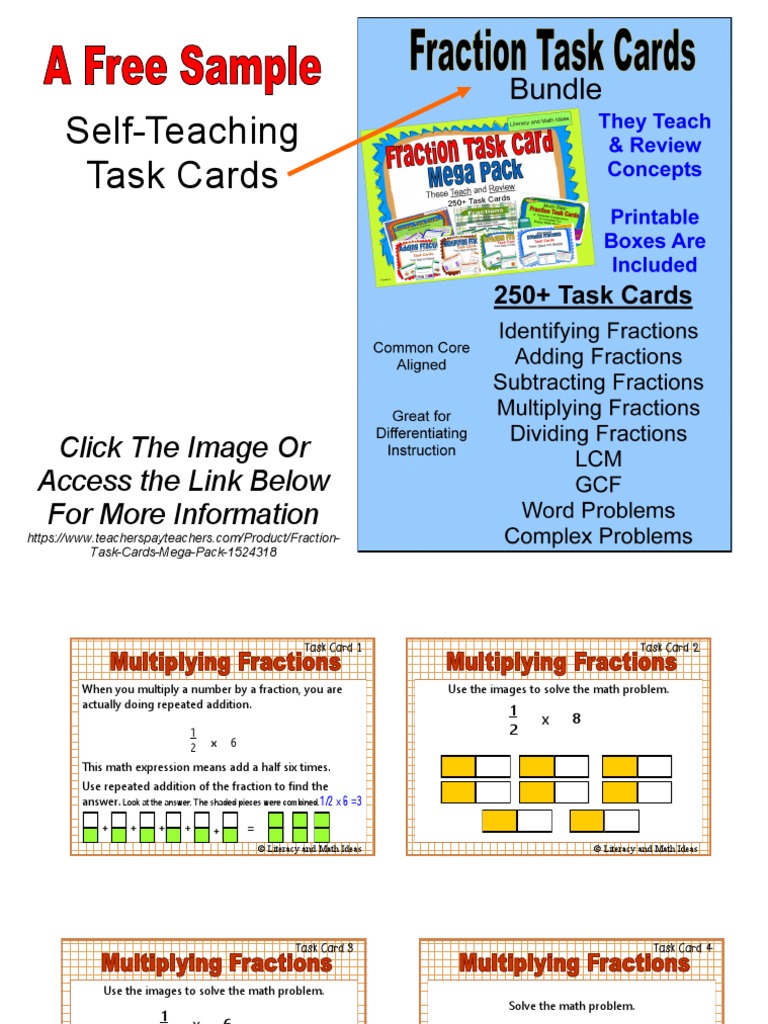 Free Fraction Tictac Toe Game | PDF | Literacy | Fraction (Mathematics)