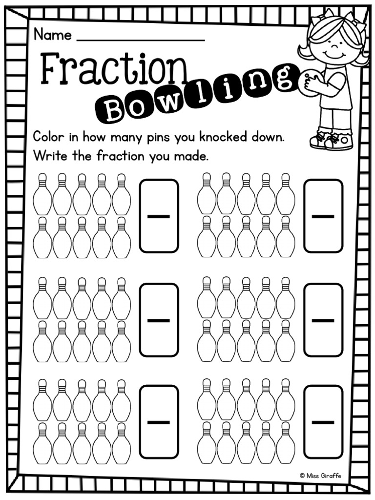 Fraction Bowling Activity Sheet | PDF | Computing And Information ...