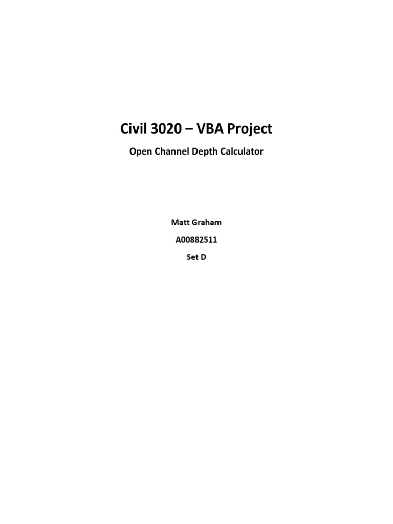 Open Channel Flow Calculator | PDF