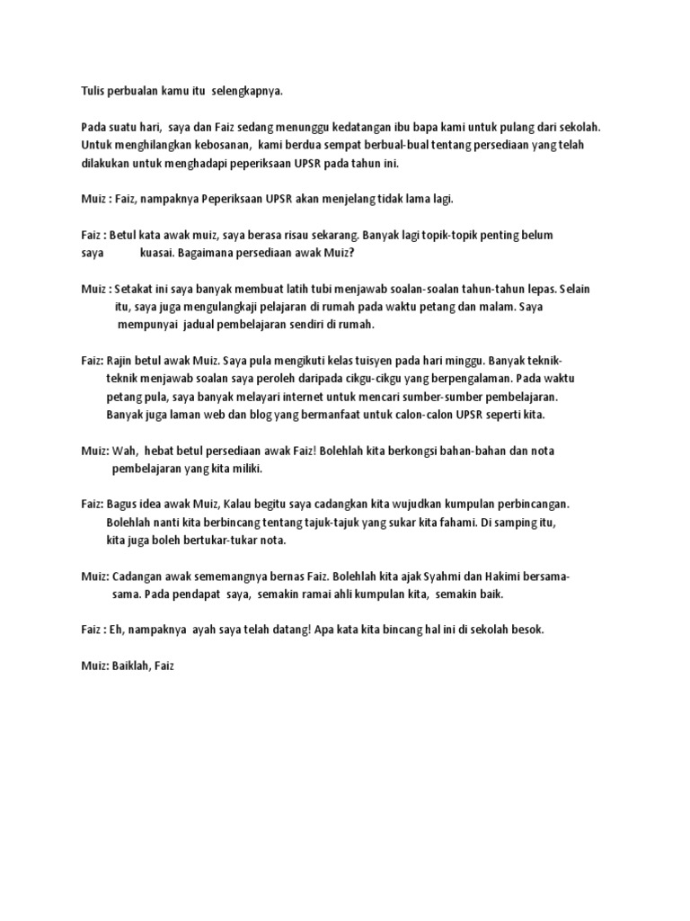 Karangan Perbualan | PDF