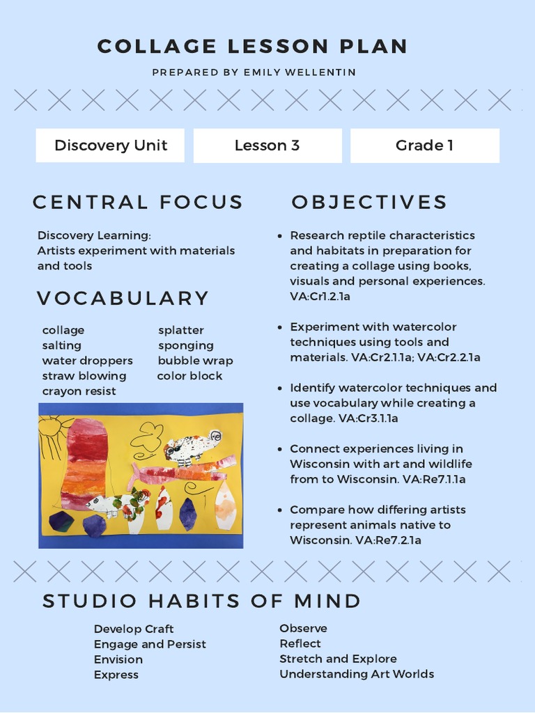 Grade 1 Collage Lesson Plan | PDF