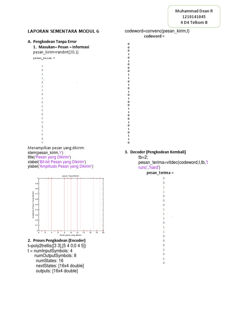Kode Konvolusi Hard Dan Soft Decision | PDF