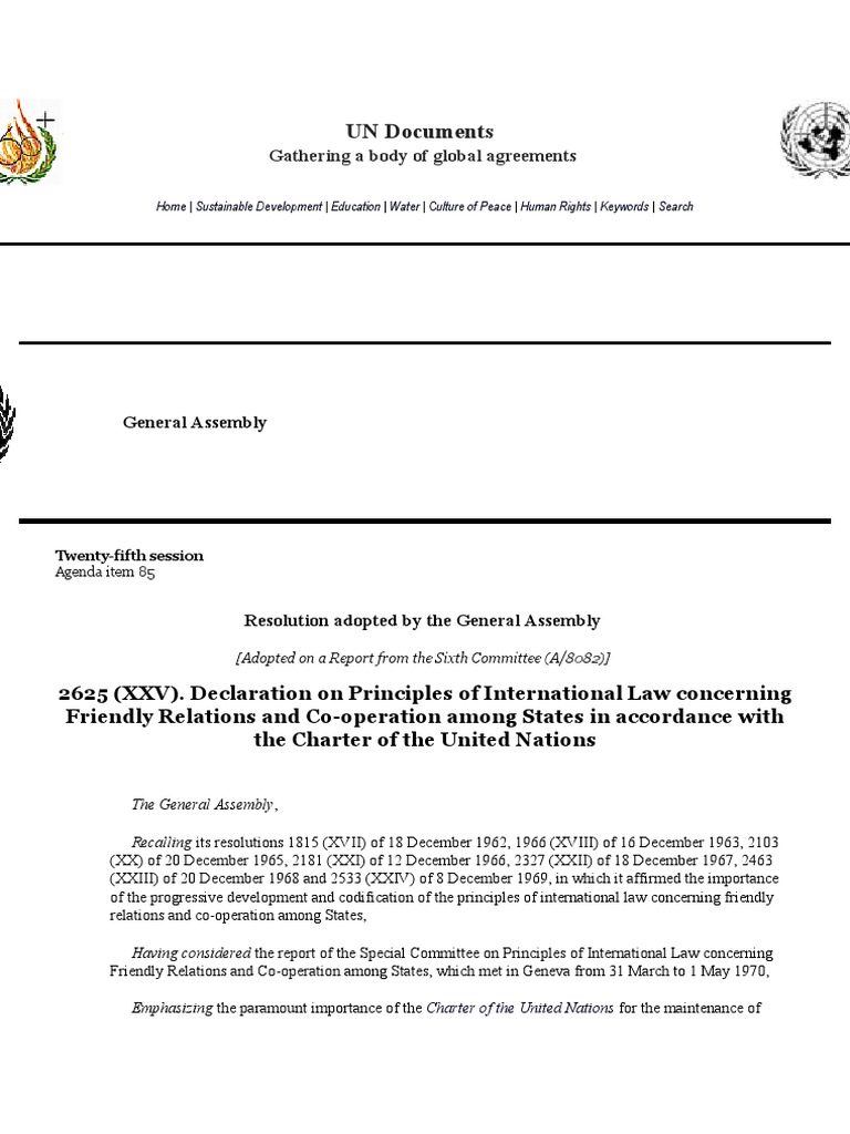 UN Documents: Gathering A Body of Global Agreements | PDF | Self ...