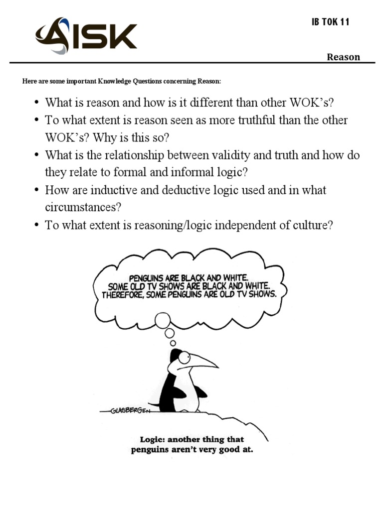 Ib Tok 11: Here Are Some Important Knowledge Questions Concerning ...