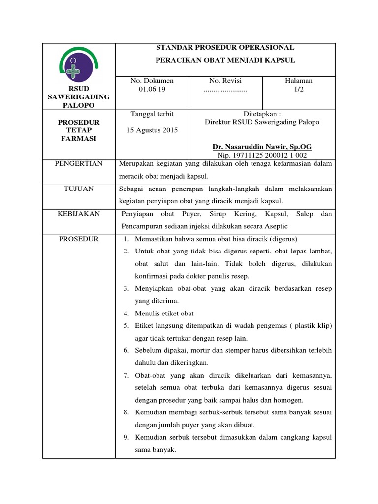 Peracikan Obat Menjadi Kapsul | PDF