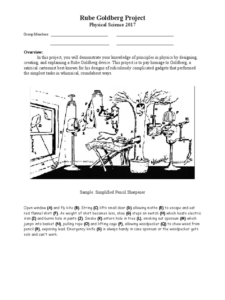 Rube Goldberg Physics Project Guide | PDF | Ac Power Plugs And Sockets ...