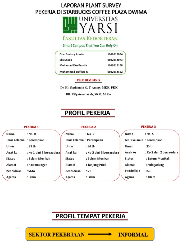 Laporan Plant Survey Starbucks Plaza Dwima | PDF