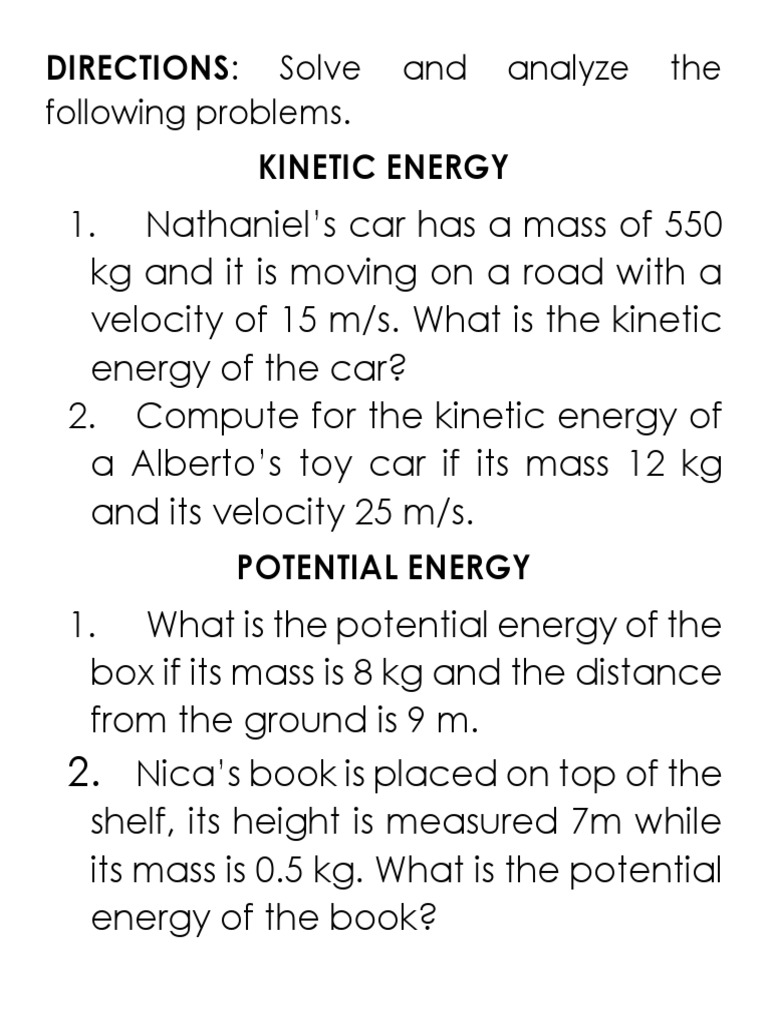 Energy Problems | PDF