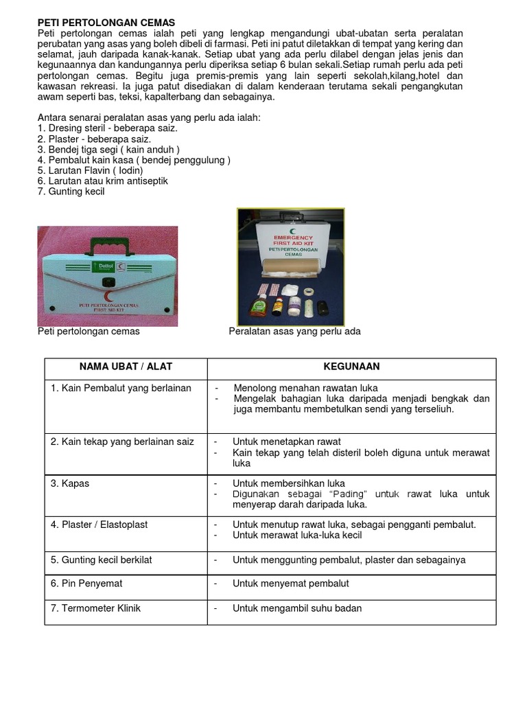 Peti Pertolongan Cemas | PDF