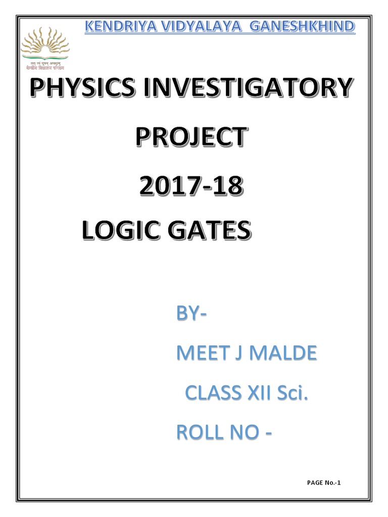BY-Meet J Malde Class Xii Sci. Roll No | PDF | Logic Gate | Boolean Algebra