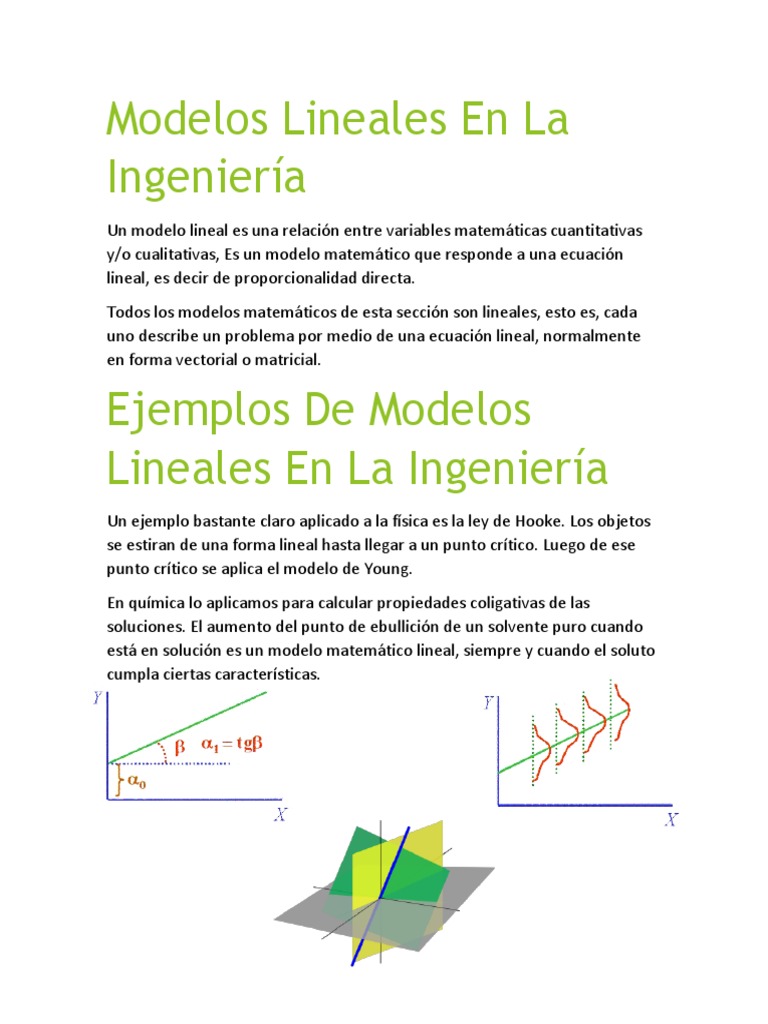 Modelos Lineales en La Ingeniería | PDF