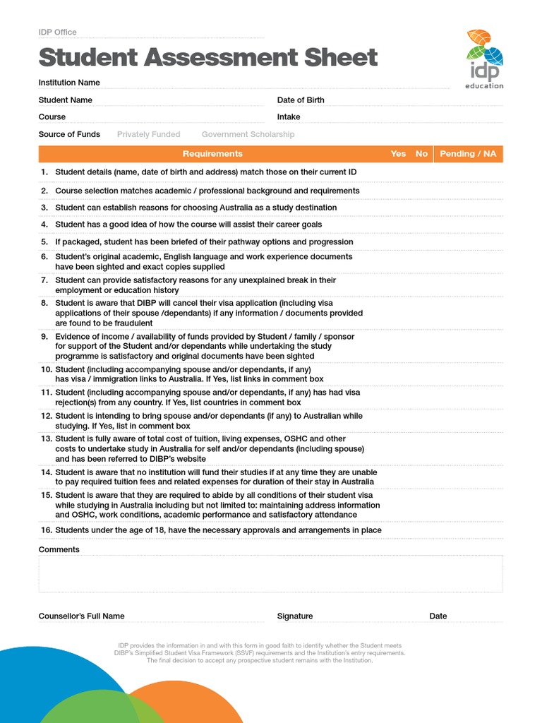 Idp Application Form PDF | PDF | Travel Visa | Bachelor's Degree