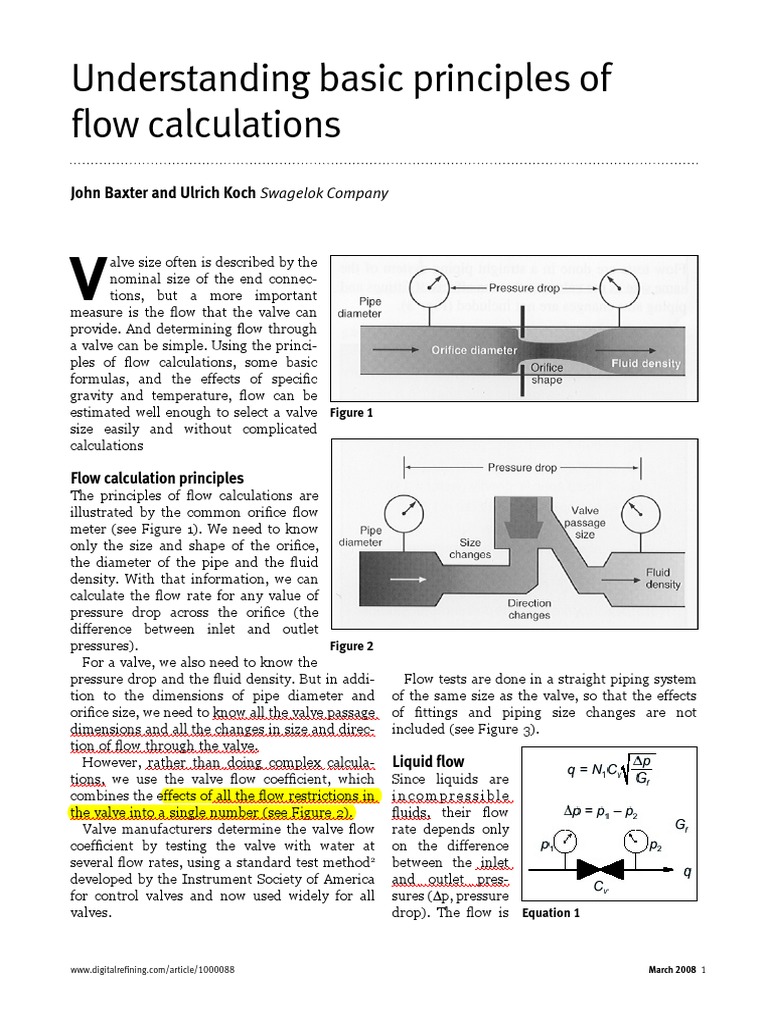 Understanding Basic Principles of Flow Calculations - PTQ - Q1 2008 ...