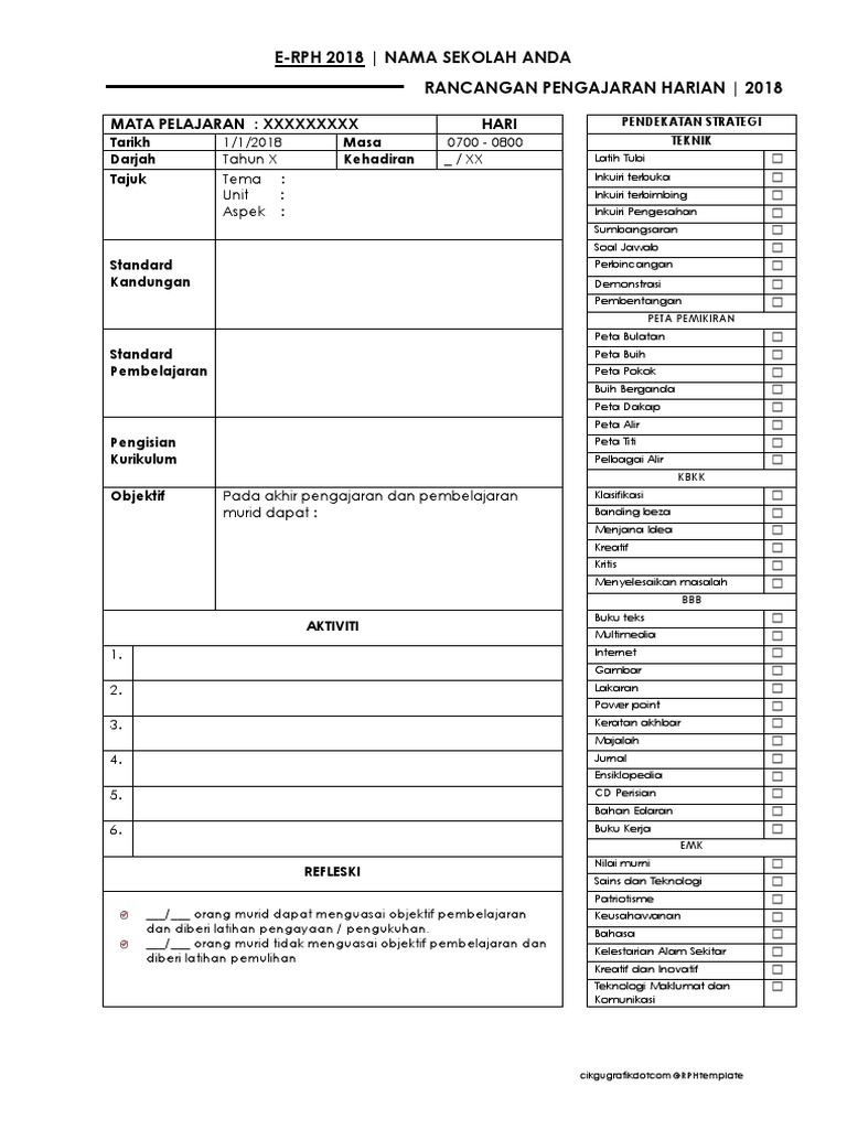5 - Contoh Tapak RPH 1 (Abad Ke-21) | PDF