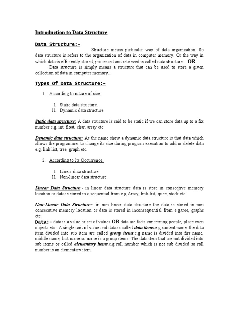 Data Structure | PDF | Data Structure | Array Data Structure