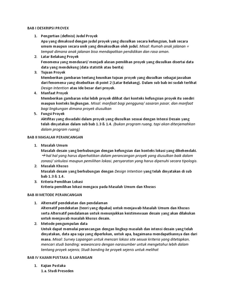 Garis Besar Proposal - Rev | PDF