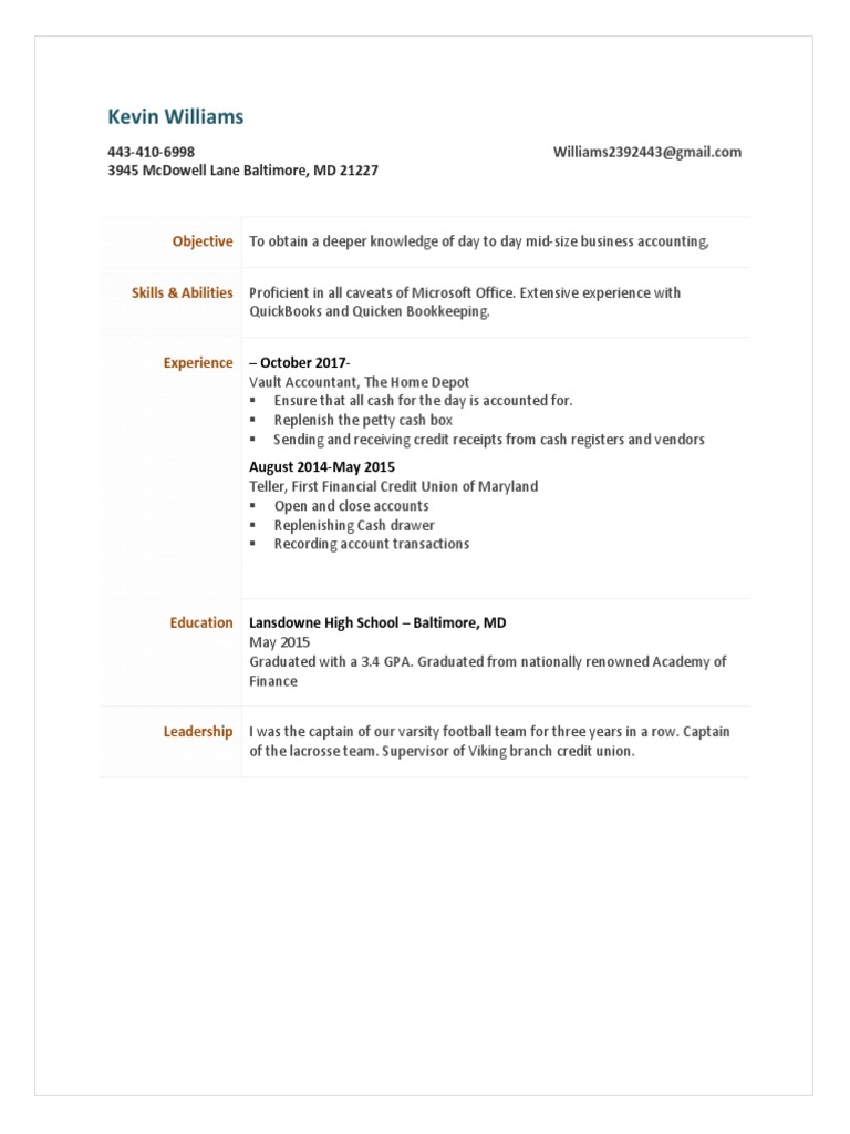 Kevin Resume Final | PDF