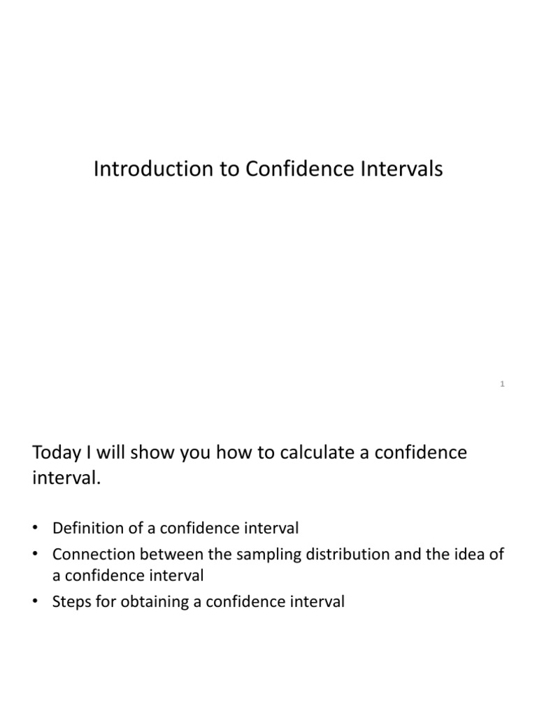 14-Confidence Interval Introduction | PDF | Margin Of Error ...