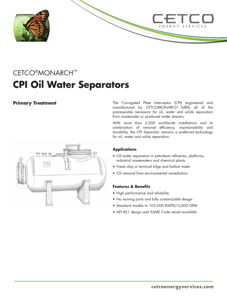 CPI Oil Water Separators | PDF | Petroleum | Water Management