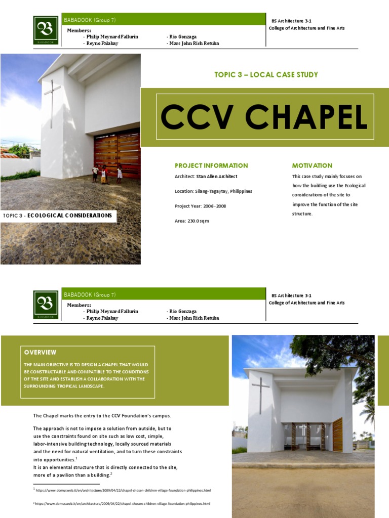 CCV Chapel - A Case Study | PDF | Climate | Architect