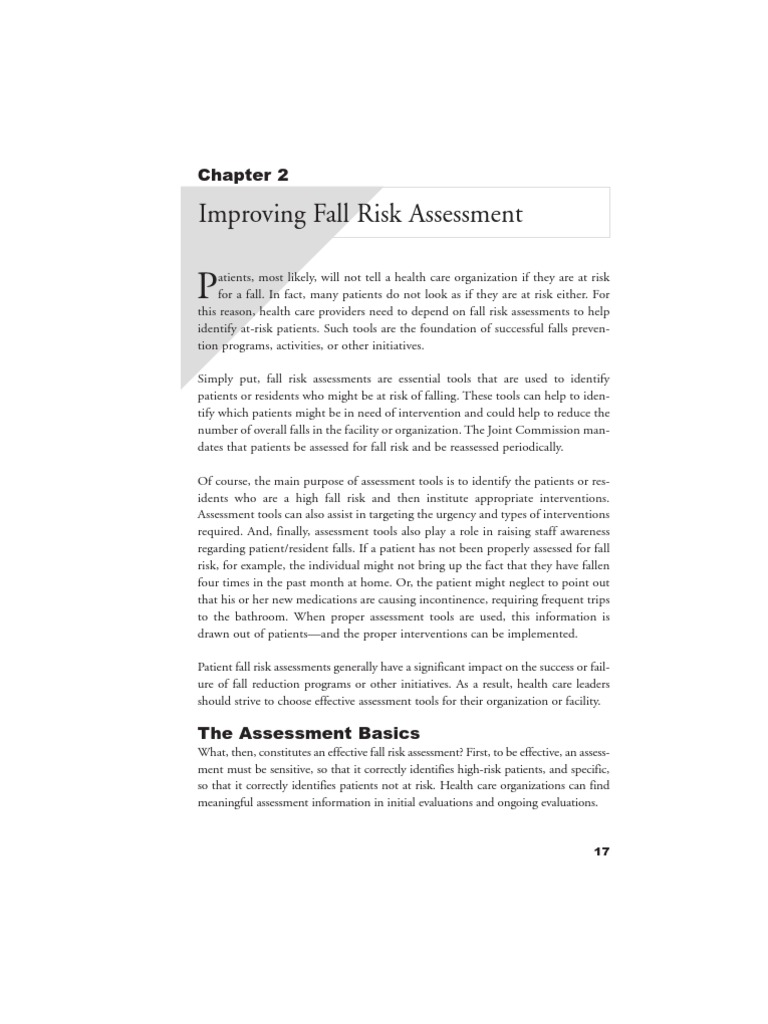 Effective Fall Risk Assessment Strategies | PDF | Nursing | Preventive ...