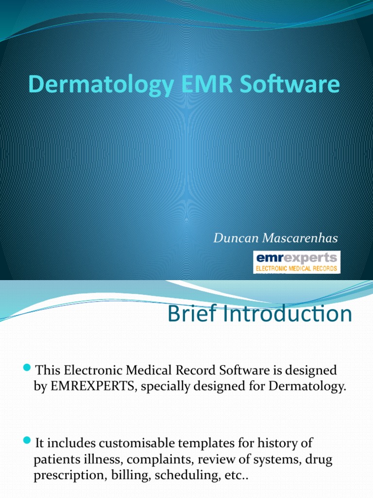 Dermatology EMR Software Features | PDF