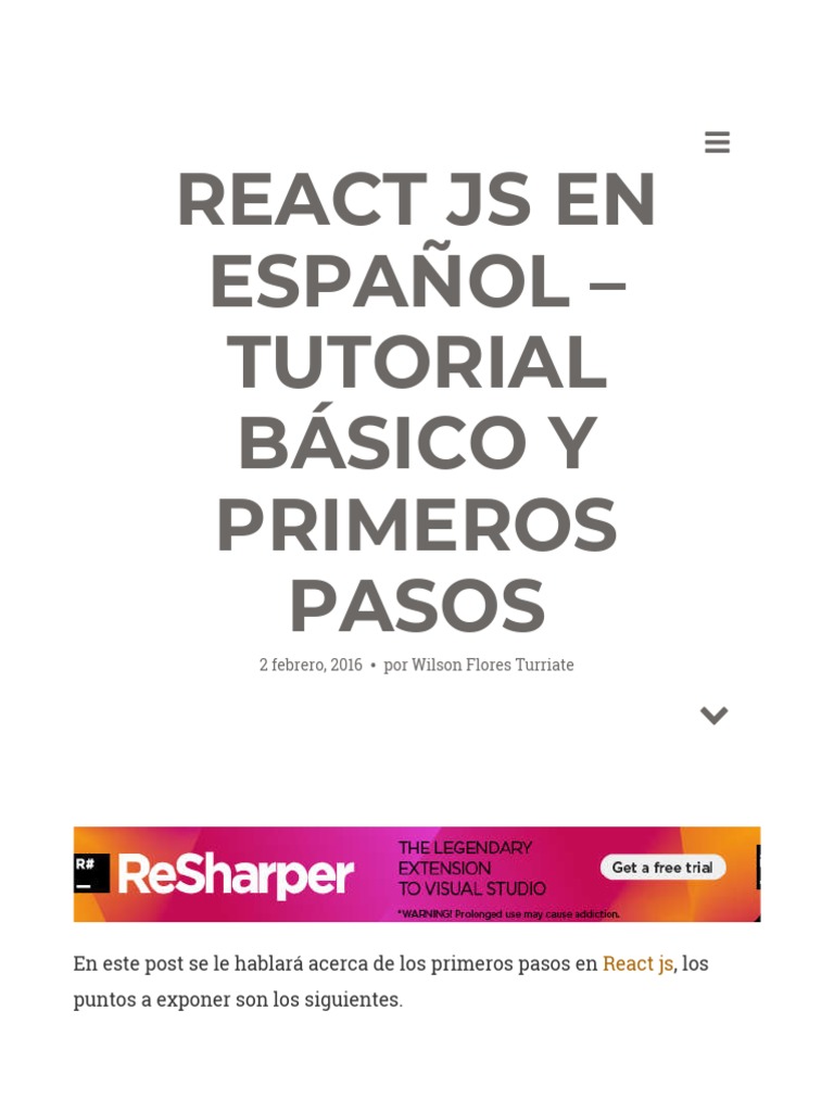 React JS | PDF | Paradigmas de programación | Desarrollo de software