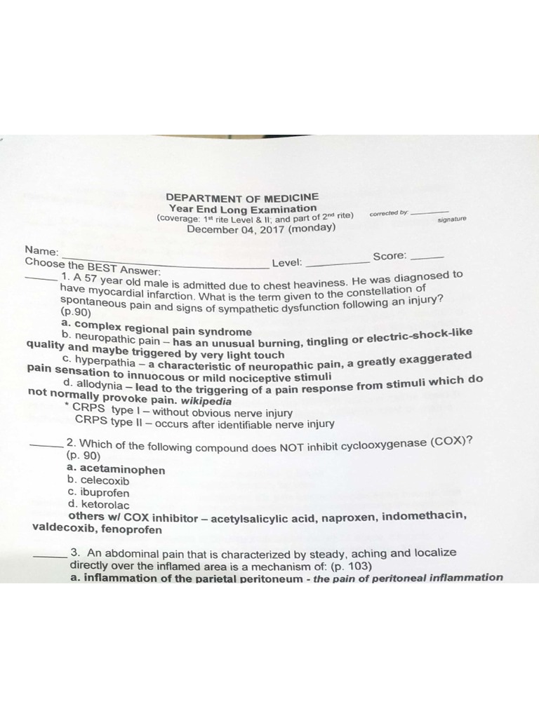 Internal Medicine MCQ | PDF
